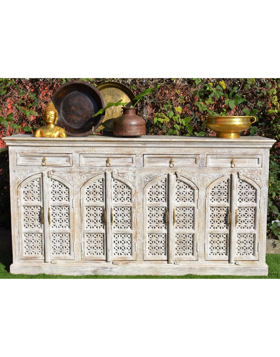 French Provincial Sandblasted Shabby Chic Buffet