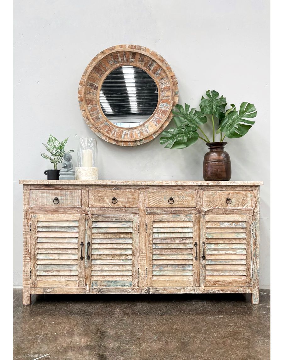 Shabby Chic Reclaimed Timber Shutter Buffet Sideboard