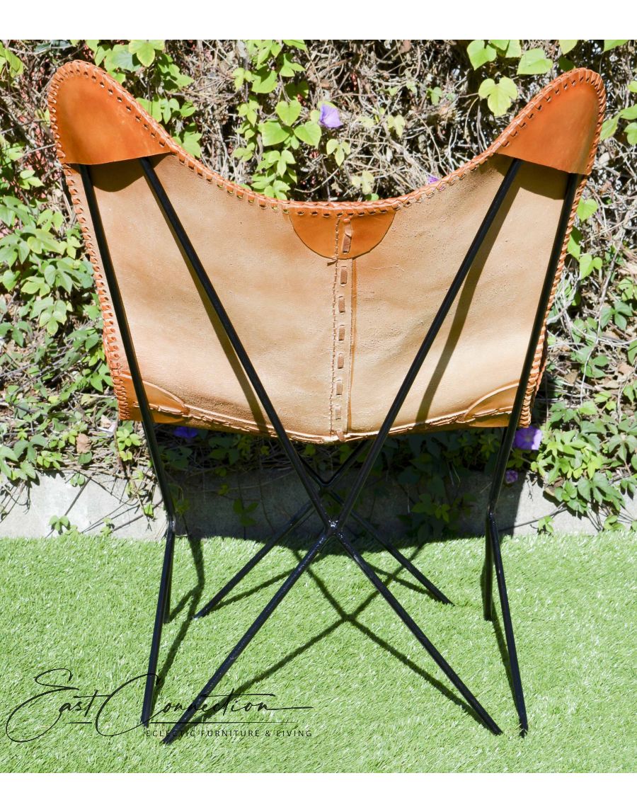 Tan butterfly chair store