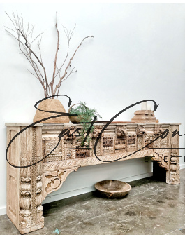 Indian Reclaimed Antique Timber Hand Carved Console Hall Table