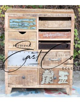 Scandinavian Timber Vintage Drawer Unit Tall Boy Retro Industrial
